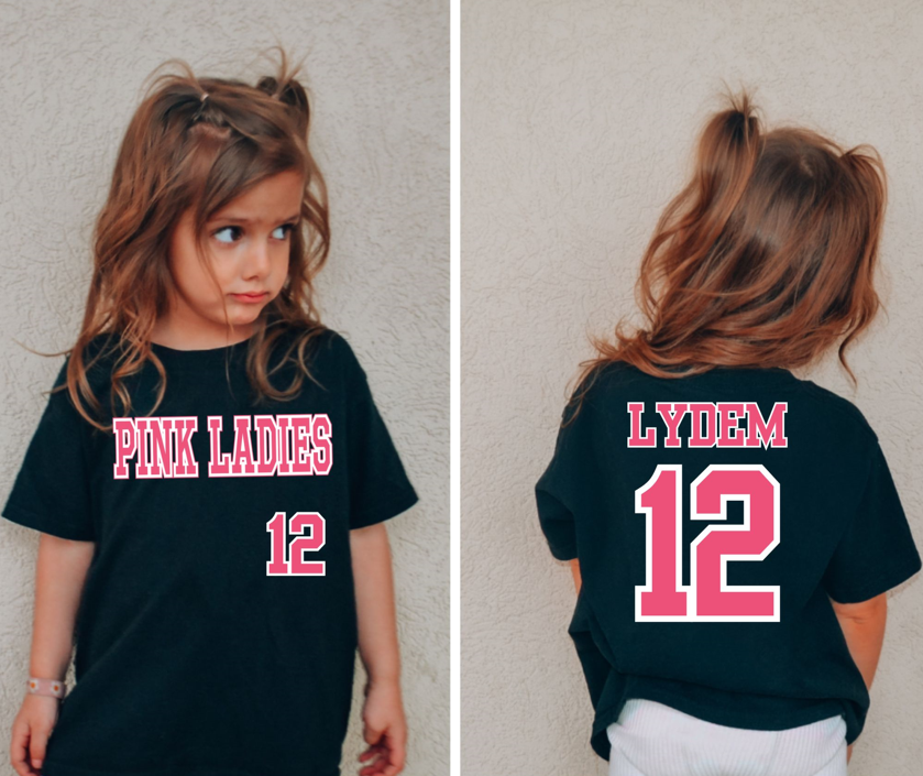 Pink Ladies Block Letter T-Shirt – Heifer2Heifer Designs