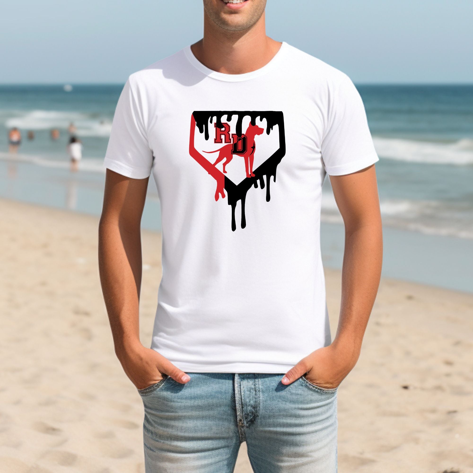 Red Dogs Drip T-Shirt – Heifer2Heifer Designs